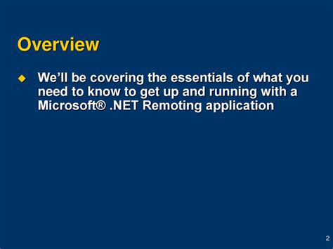 Microsoft Net Remoting Essentials Ppt Download