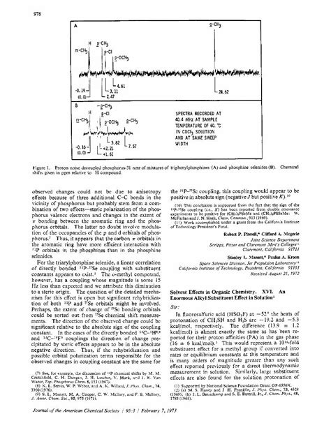 Pdf Solvent Effects In Organic Chemistry Xvi An Enormous Alkyl