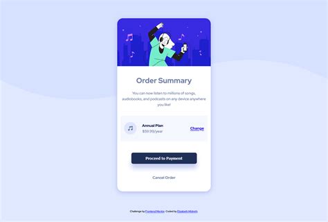 GitHub MadScientistsDesigns FEM Challenges Order Summary Component Main Frontend Mentor