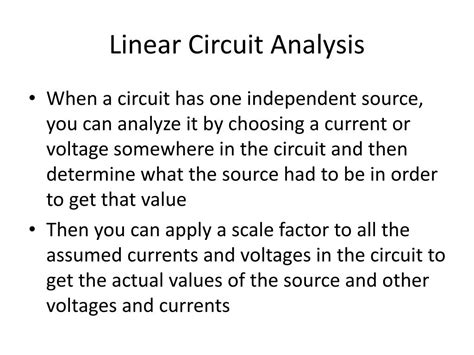 PPT Linear Circuit Analysis PowerPoint Presentation Free Download ID