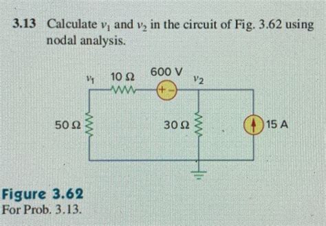 Solved 38 Using Nodal Analysis Find V In The Circuit Of