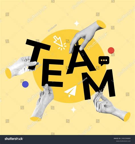 Teamwork Teamwork Assembly Hands Word Team Stock Illustration 2492599889 Shutterstock