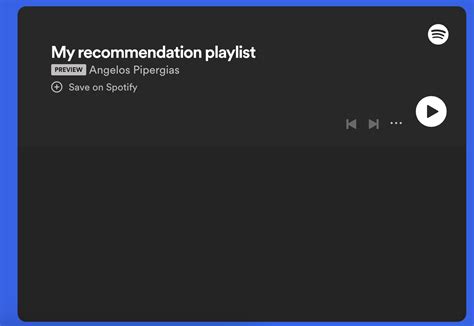 Spotify Embed No Longer Has Play Button The Spotify Community