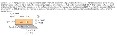Solved Consider Two Rectangular Surfaces Perpendicular To