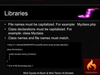 CodeIgniter L2 Helper Libraries Form Validation PPT