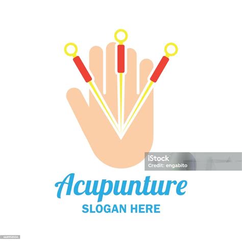 텍스트 공간을 귀하의 슬로건에 대 한 침술 치료 아이콘 슬로건 벡터 일러스트 레이 션 척추교정 지압요법에 대한 스톡 벡터 아트 및 기타 이미지 척추교정 지압요법 건강