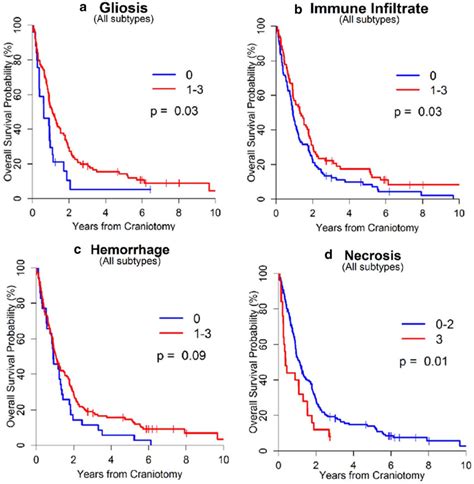 The Effect Of Each Histopathological Biomarker On Overall Survival In Download Scientific