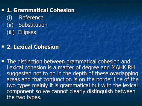 Cohesion Types Ppt