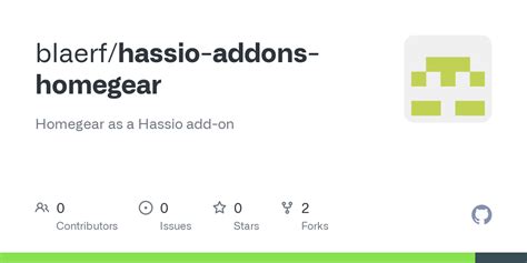 Github Blaerfhassio Addons Homegear Homegear As A Hassio Add On