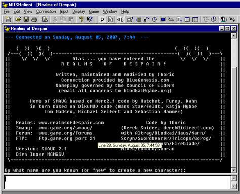 Gammon Forum MUSHclient Getting Started Connecting To A MUD