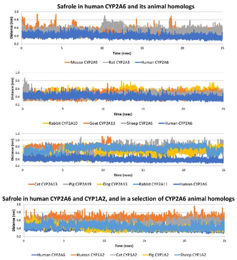 Molecular Dynamics Results Of Safrole In Complexes With Human Cyp1a2