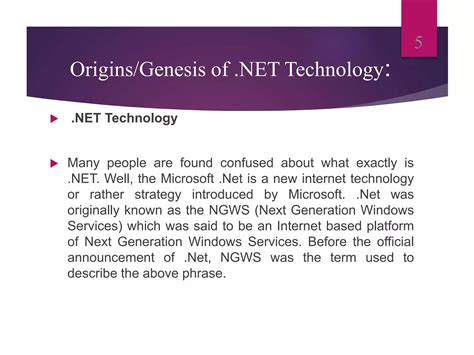 6origins Genesis Of Net Technology Pptx