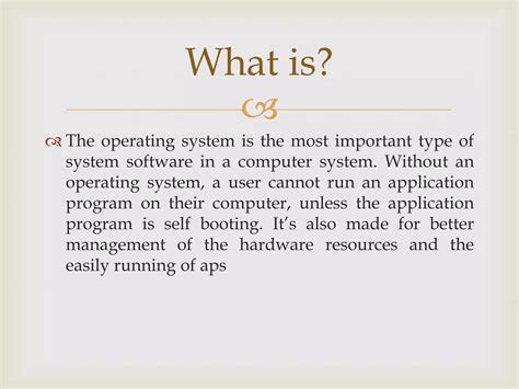 operating system pptx operating systems computer software and applications