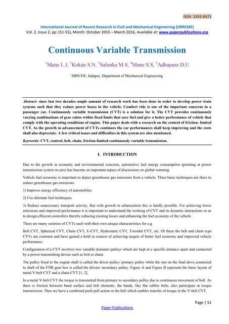 continuous variable transmission pdf