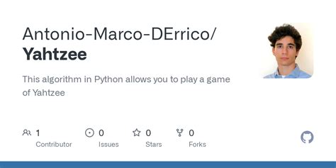 Github Antonio Marco Derricoyahtzee This Algorithm In Python Allows You To Play A Game Of