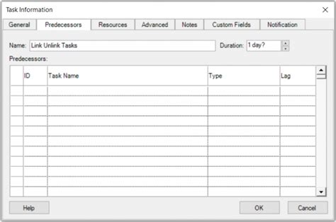 Link Unlink Tasks Project Plan 365