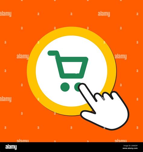 Shopping Cart Icon Shopping Buying Concept Hand Mouse Cursor Clicks