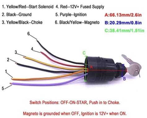 Ignition Switch Wiring Color Codes Diagram