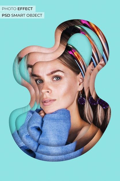 Modèle Posant Un Effet De Coupe De Papier Psd Gratuite