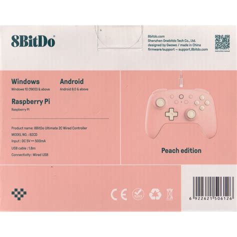 8bitdo Ultimate 2c Wired Controller Peach