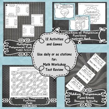 Operations On Polynomial Functions Unit Algebraic Reasoning Activities