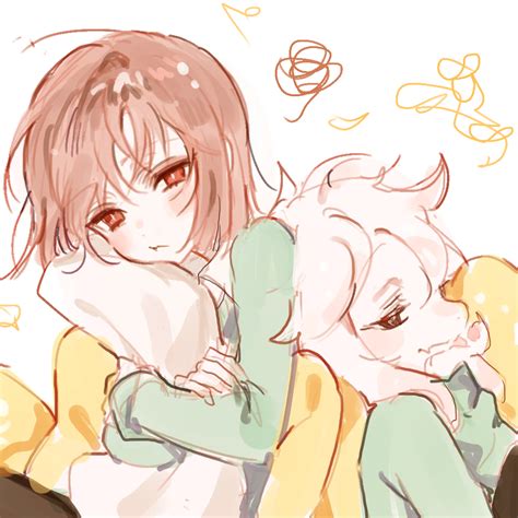 Chara And Asriel Dreemurr Undertale Drawn By M00v Danbooru