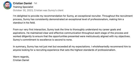 Sunny Bakshi On Linkedin I Love This Testimonial That Was Given To Us By Cristian Who Is A