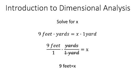 Introduction To Dimensional Analysis Objective Students Will Be