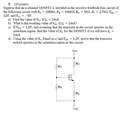 Solved Points Suppose That An N Channel MOSFET Is Chegg