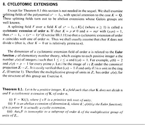 abstract algebra automorphism sends primitive nth root of unity to