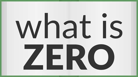 Zero Meaning Of Zero YouTube