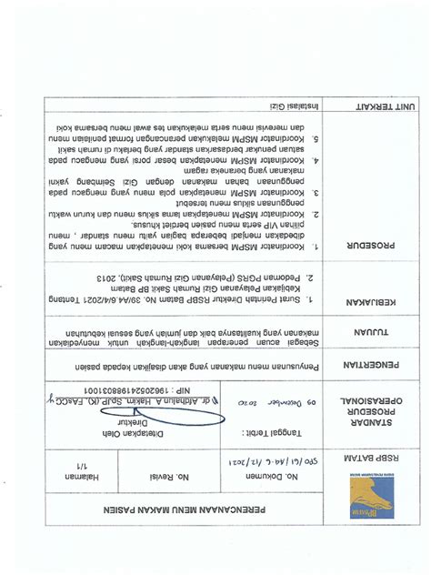 1 Perencanaan Menu Makan Pasien Pdf