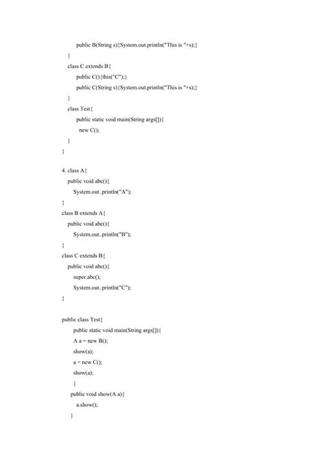2014秋季java程序设计期末考试试卷a卷 2014秋季java程序设计期末考试试卷a卷