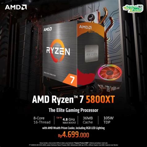 Promo Amd Ryzen 7 5800xt 8 Cores 16 Threads Amd Am4 Cicil 0 3x Jakarta Pusat Toko Expert