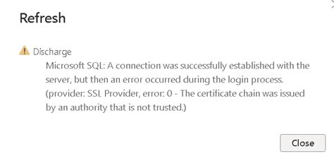Ssl Provider Error 0 Certificate Chain Issued By An Authority That Is Not Trusted Rpowerbi