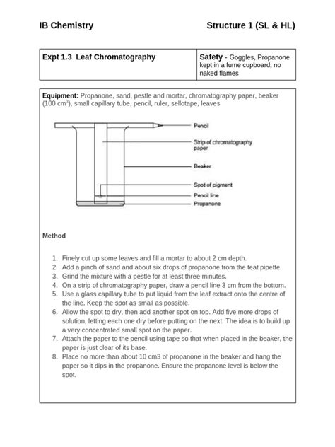 Expt 13 Leaf Chromatography Pdf