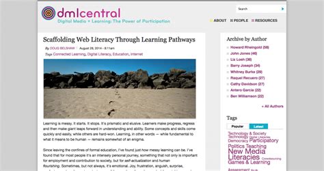 Scaffolding Web Literacy Through Learning Pathways [dmlcentral] Open