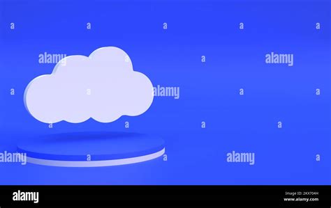 Isolated Cloud Concept Design For Cloud Storage Presentation Or Advertisement In 3d Illustration