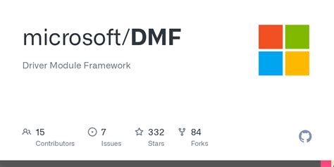 DMF Dmf Documentation Driver Module Framework Md At Master Microsoft DMF GitHub