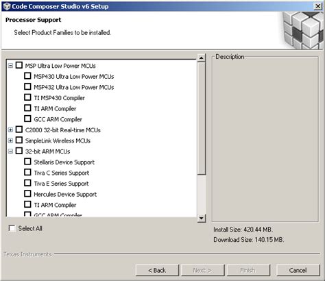 MSP432 MSPWARE Example Will Not Work Cannot Configure Project Property MSP Low Power