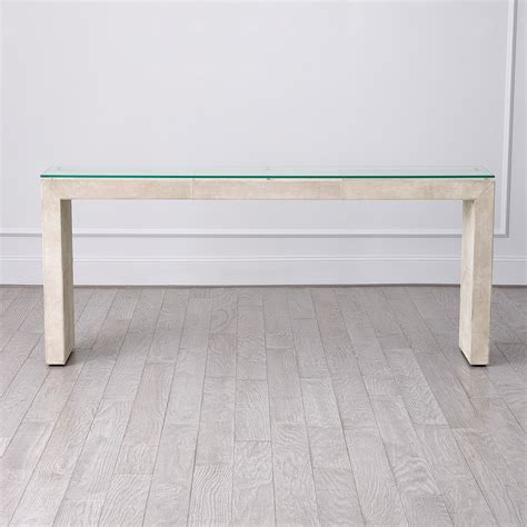 ~posh Console Parchment Suede