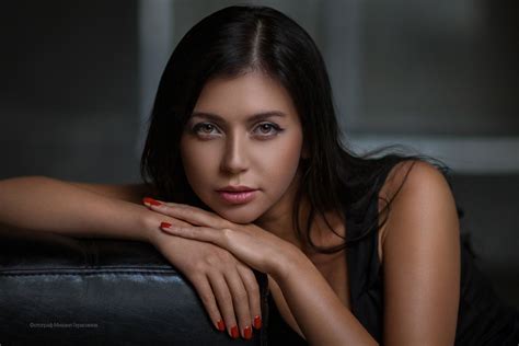 Face Women Model Portrait Long Hair Tanned Photography Red Nails