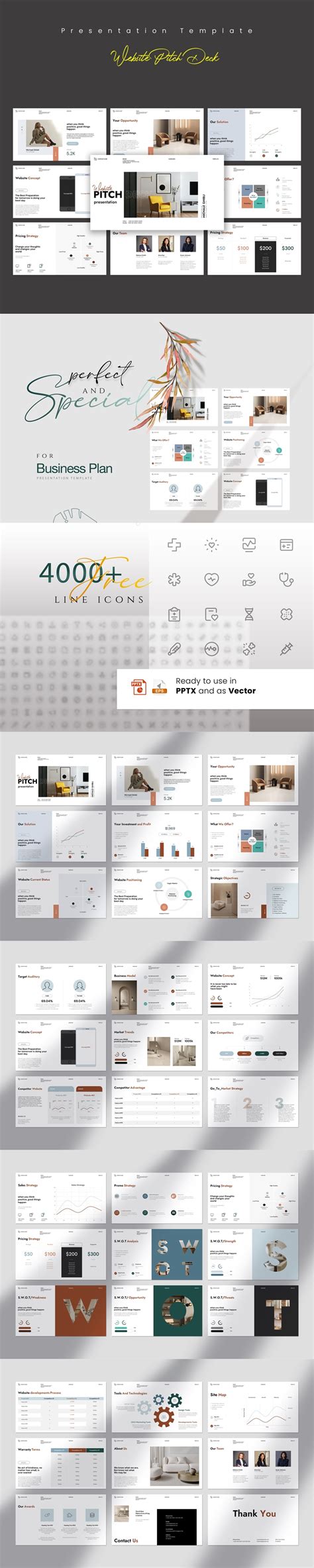 Freepiker Website Pitch Deck Presentation Template