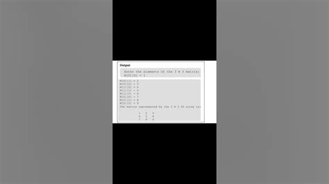 Realizing Matrices Using Two Dimensional Array Datastructures Arrays