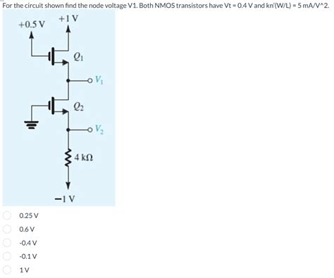 solved for the circuit shown find the node voltage v1 ﻿both