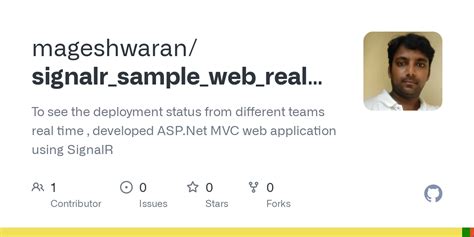 Github Mageshwaransignalrsamplewebrealtimedeploymentstatus To