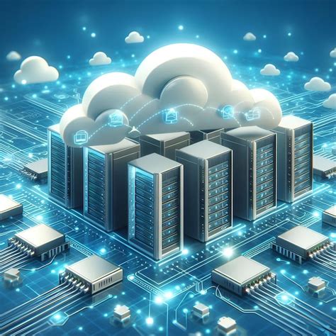 photo realistic as cloud computing infrastructure with data centers and