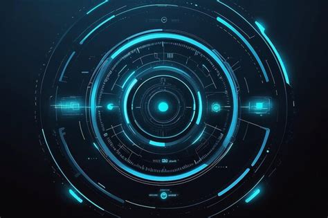 Premium Photo Futuristic Circle Vector Hud Gui Ui Interface Screen Design Abstract Style On