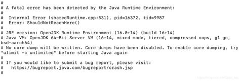 Mac 升级后（114）使用java命令或依赖的java应用报错：a Fatal Error Has Been Detected By The Java Runtime