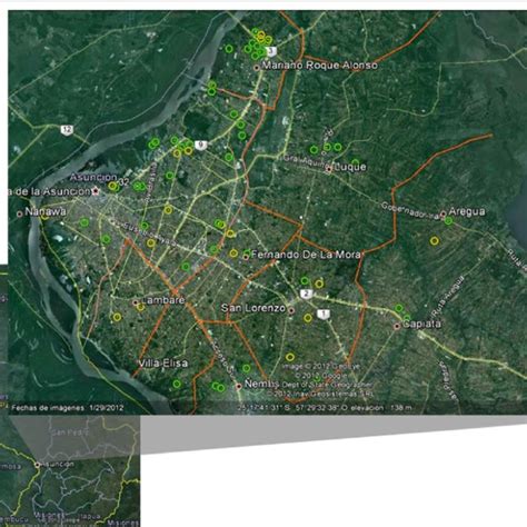 Geographic Distribution Of Dengue Cases In The Asuncion Metropolitan Download Scientific